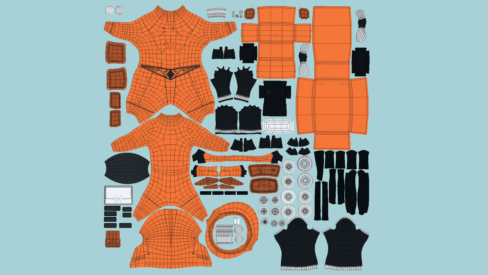 Astronaut Outfit 03 - Orange Suit 3D Model by gsommer
