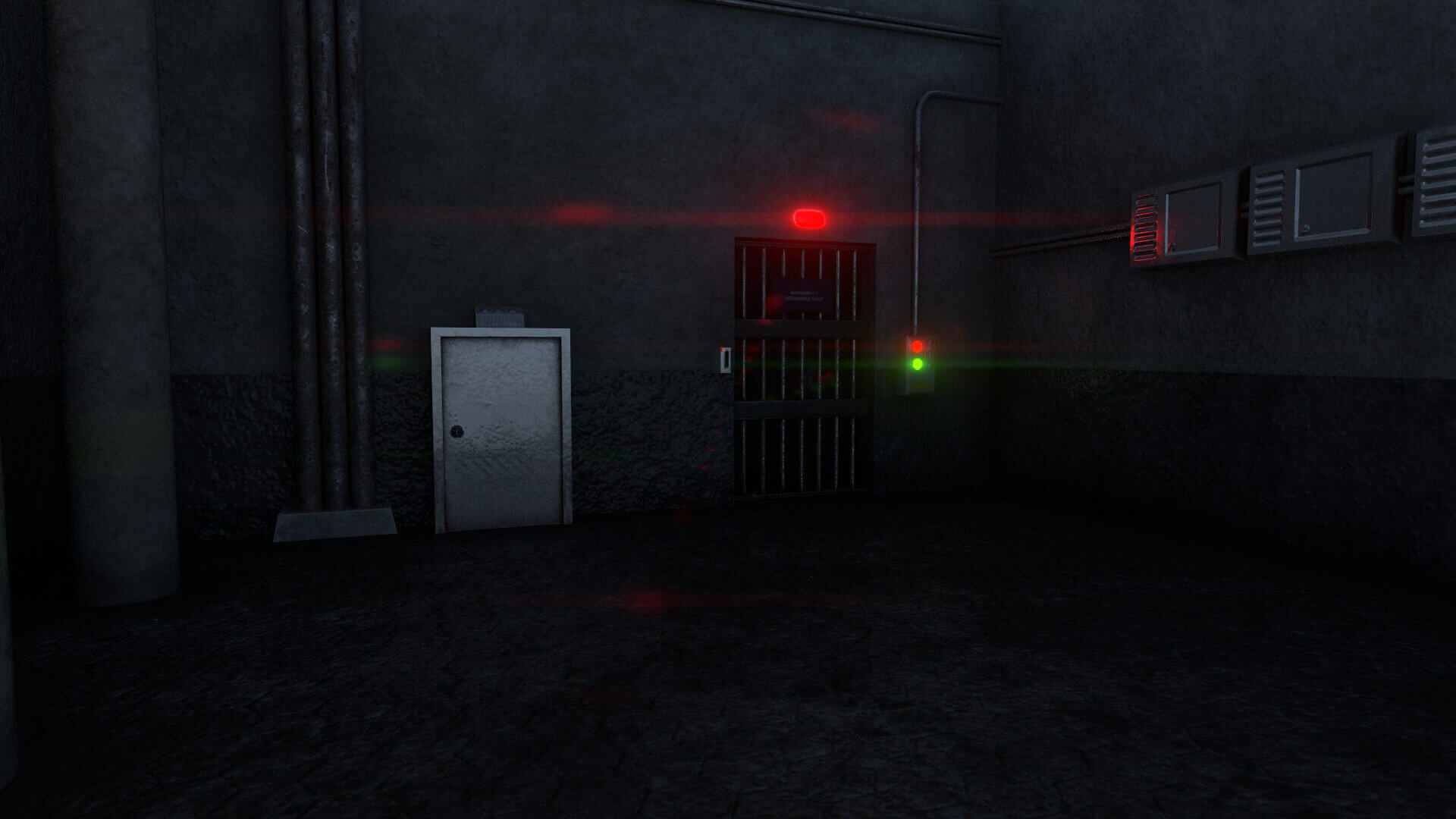 Backdrop Scene 02 - Prison Security Room 3D Model by gsommer