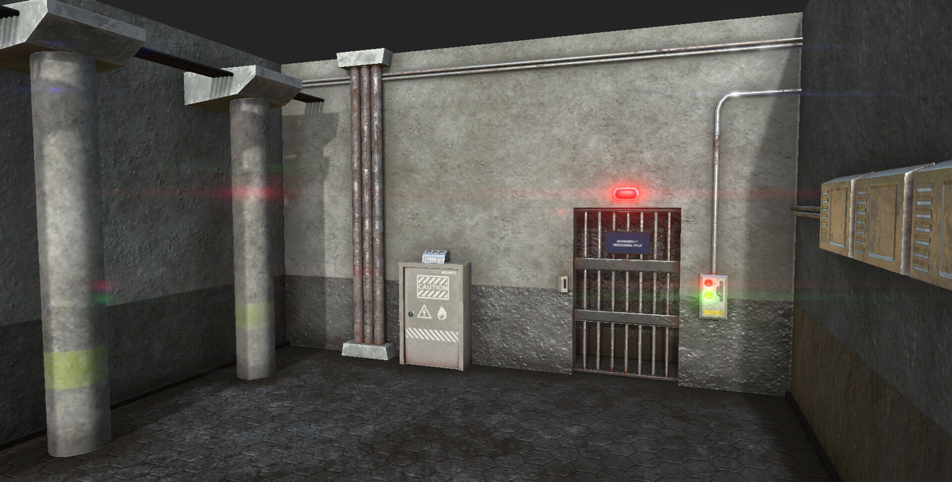 Backdrop Scene 02 - Prison Security Room 3D Model by gsommer