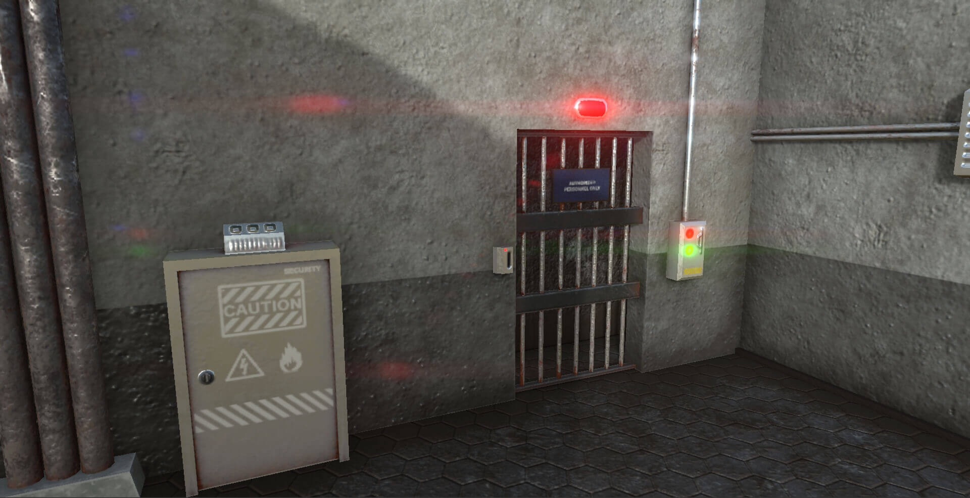 Backdrop Scene 02 - Prison Security Room 3D Model by gsommer