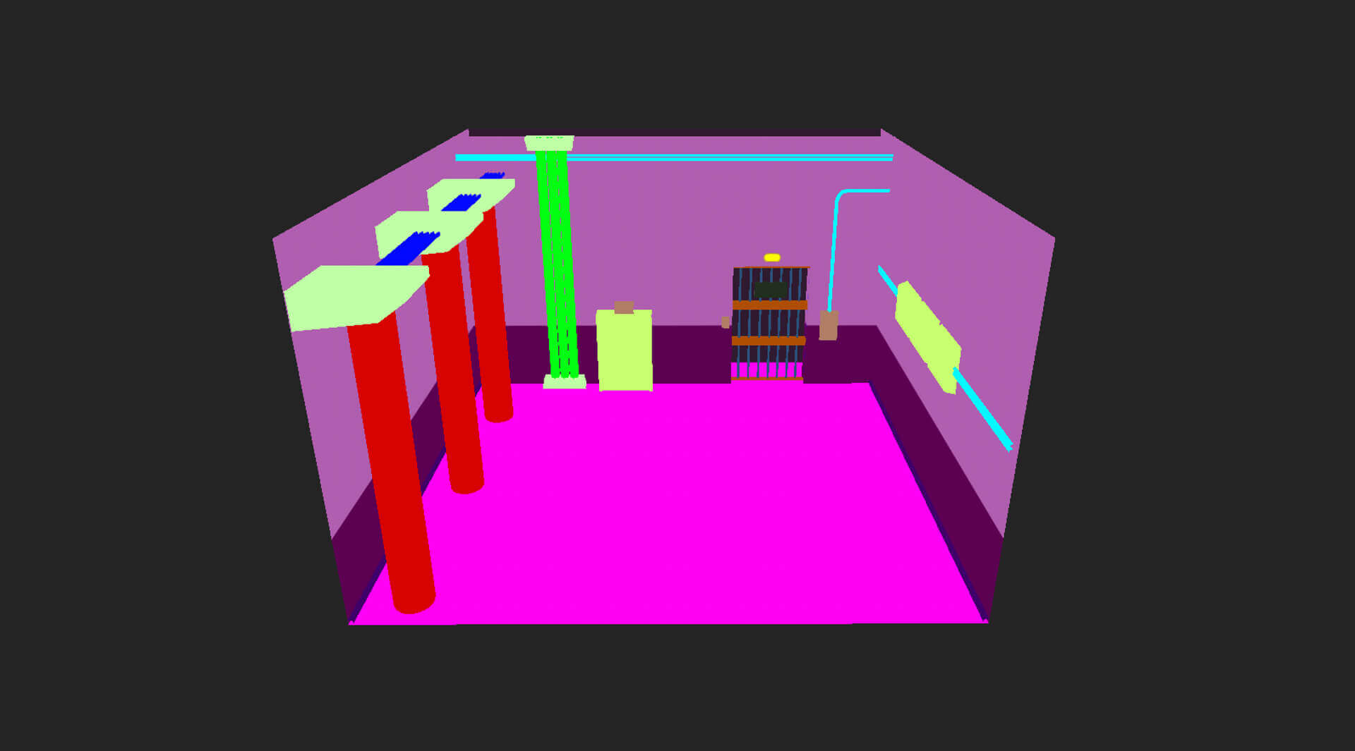 Backdrop Scene 02 - Prison Security Room 3D Model by gsommer