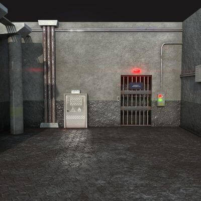 Backdrop Scene 02 - Prison Security Room 3D Model by gsommer