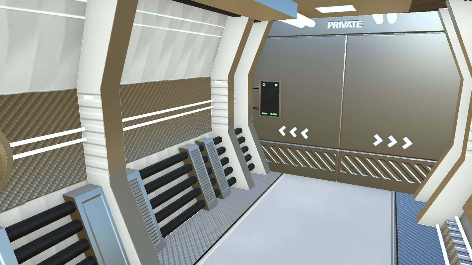 Backdrop Scene 03 - Sci-Fi Interior White 3D Model by gsommer