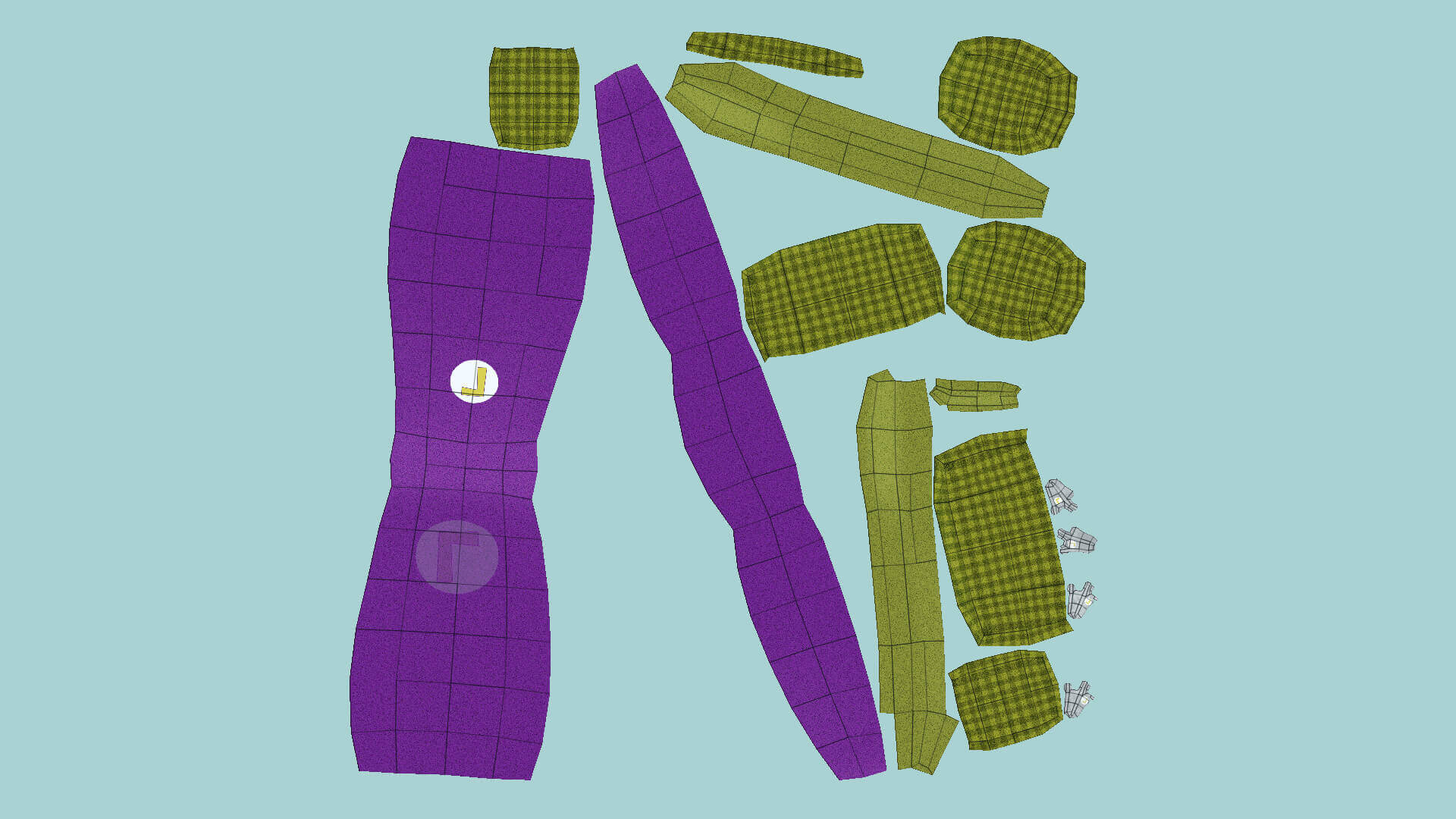 Backpack 05 - Waluigi 3D Model by gsommer