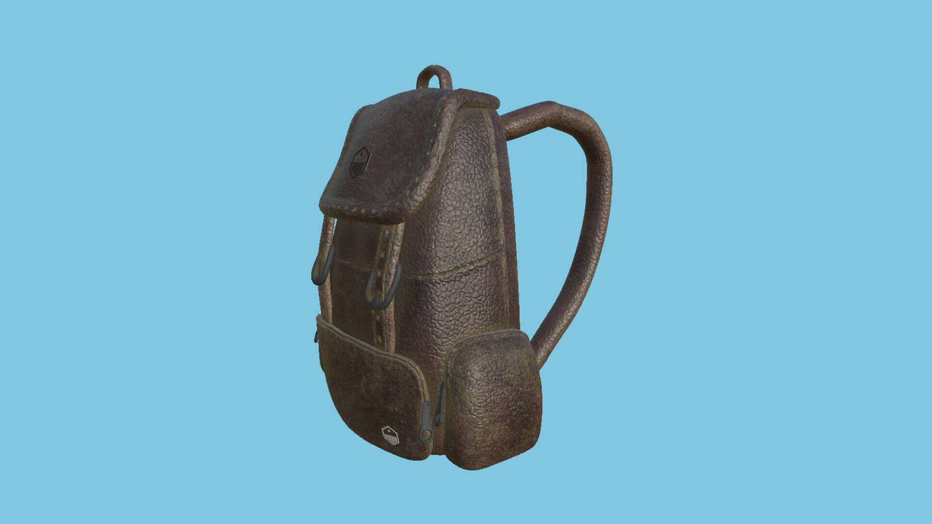 Backpack 10 - Rust Leather 3D Model by gsommer