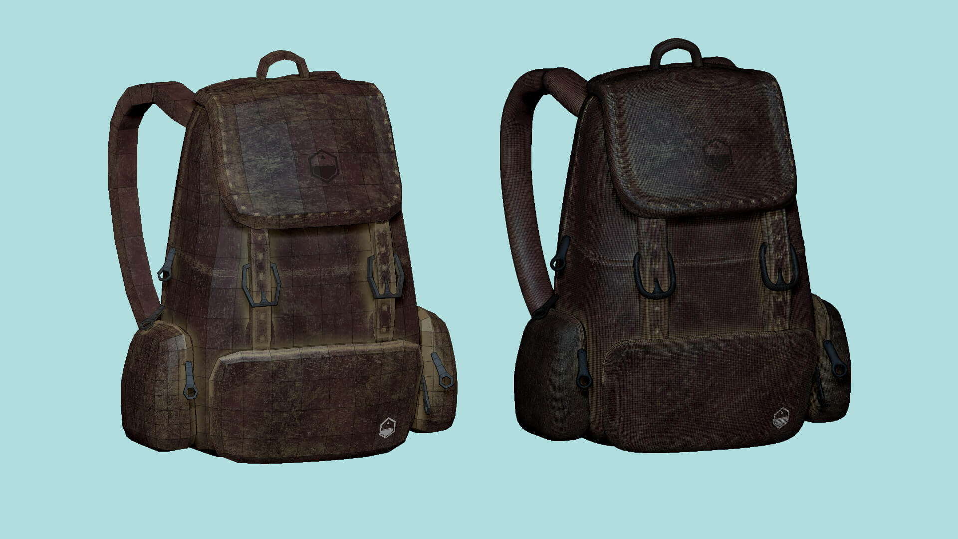Backpack 10 - Rust Leather 3D Model by gsommer