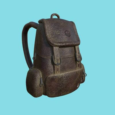 Backpack 10 - Rust Leather 3D Model by gsommer