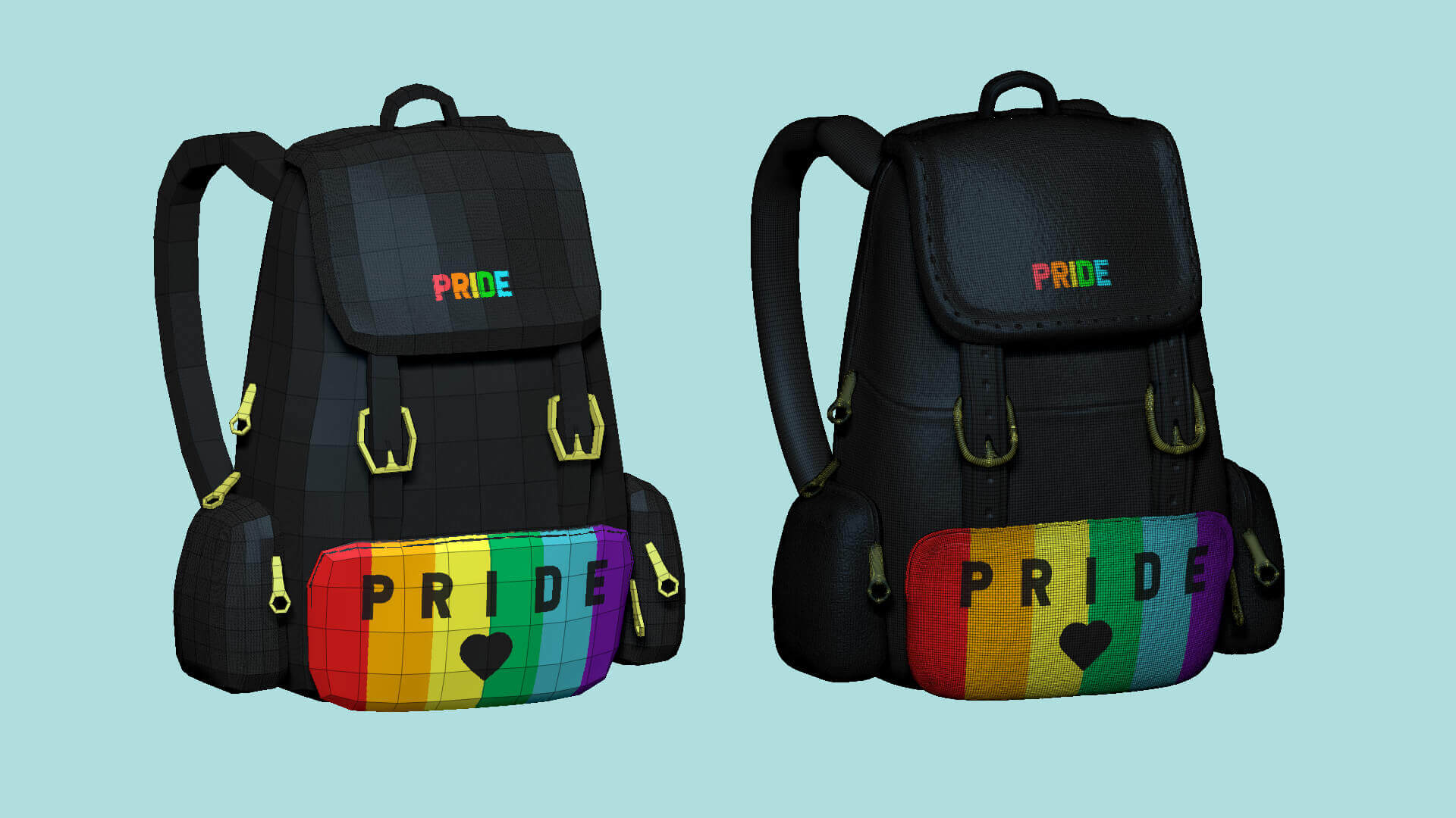 Backpack 15 - LGBT Pride 3D Model by gsommer