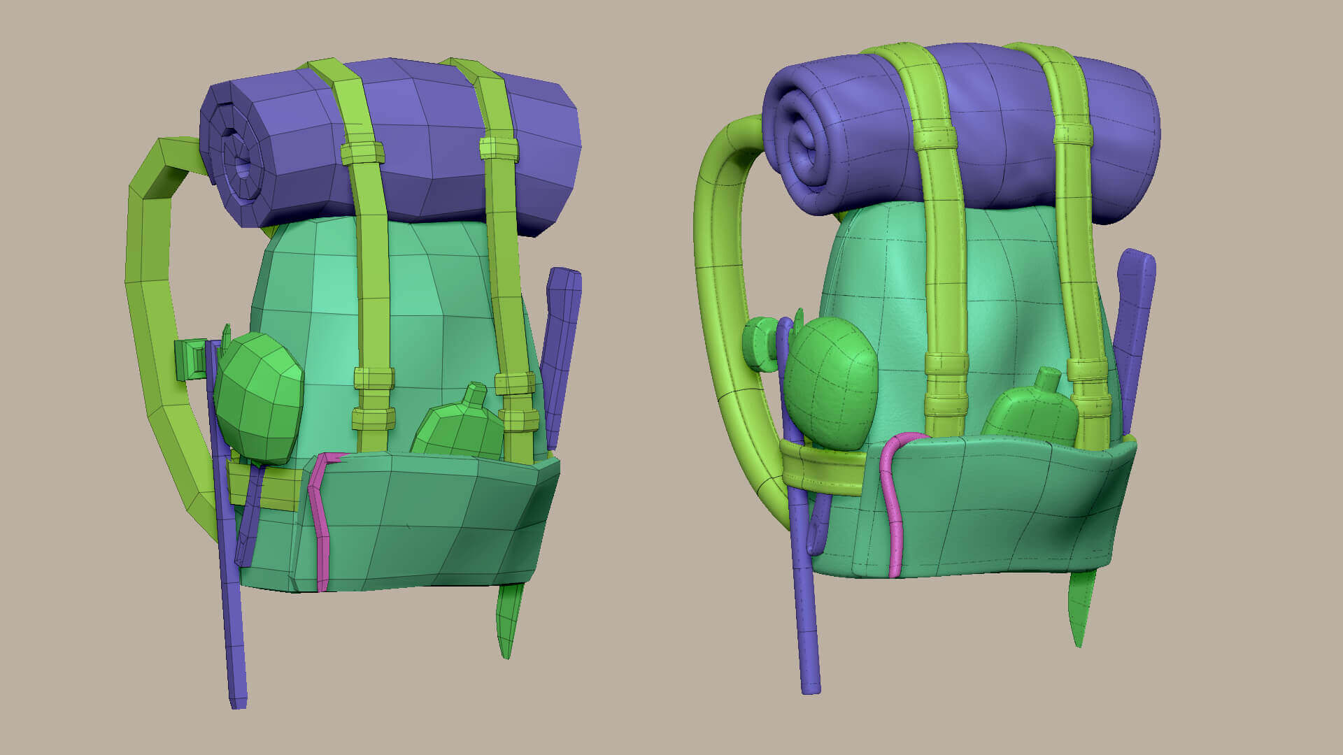 Backpack - Adventurer 3D Model by gsommer