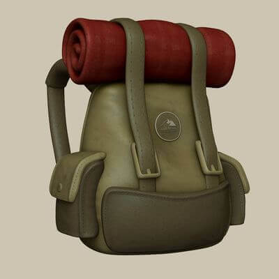 Backpack - Camping Adventure 3D Model by gsommer