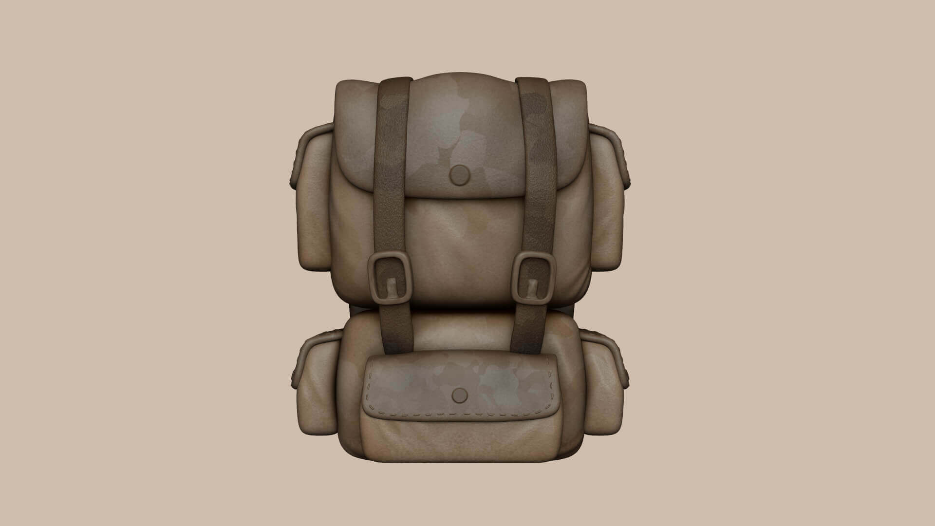 Backpack - Desert Camo 3D Model by gsommer