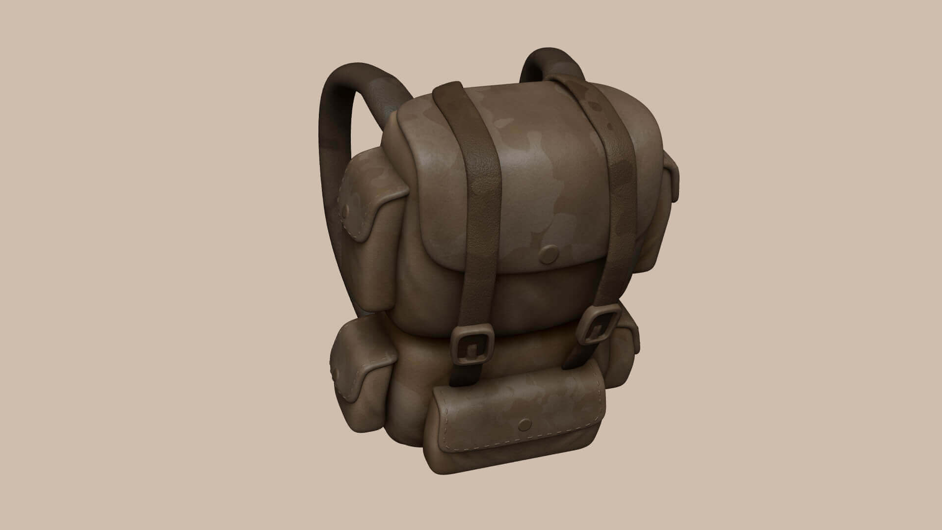 Backpack - Desert Camo 3D Model by gsommer