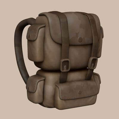 Backpack - Desert Camo 3D Model by gsommer