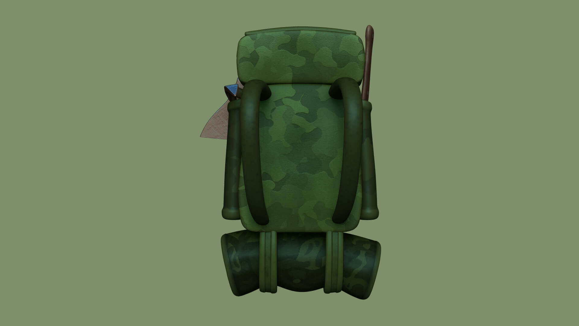 Backpack - Forest Camouflage 3D Model by gsommer