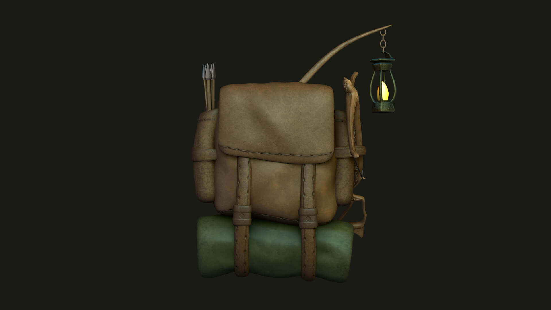 Backpack - Hunter Backpack 3D Model by gsommer