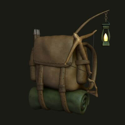 Backpack - Hunter Backpack 3D Model by gsommer