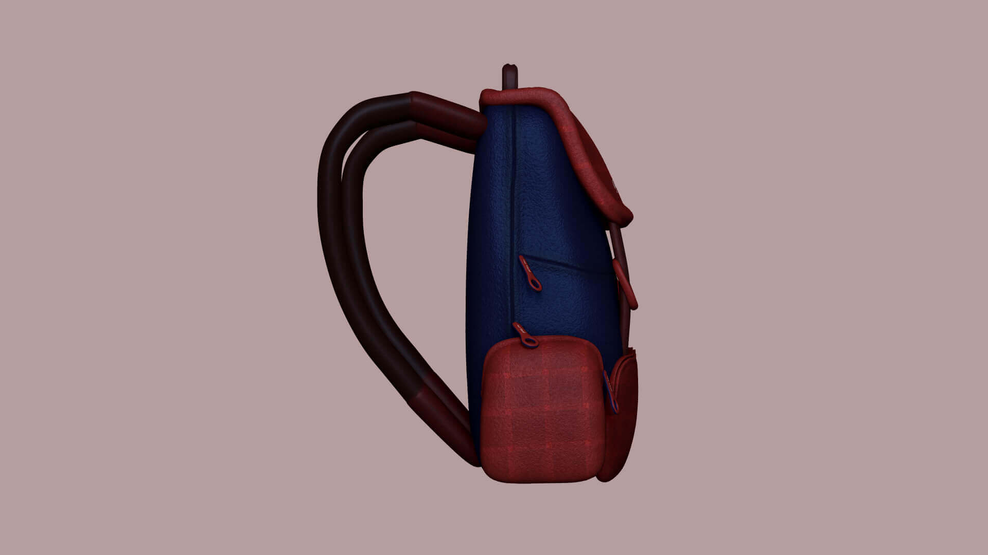Backpack - Red Check 3D Model by gsommer