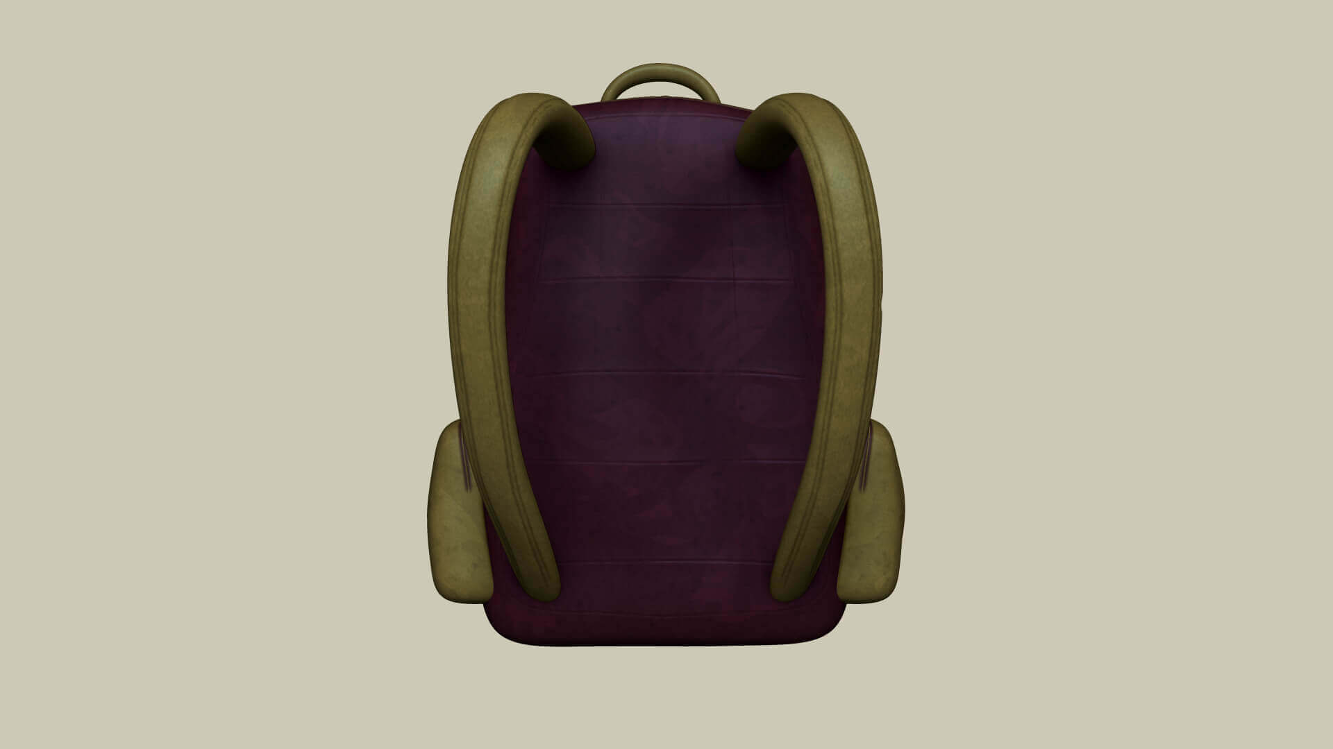 Backpack - Wine Color 3D Model by gsommer