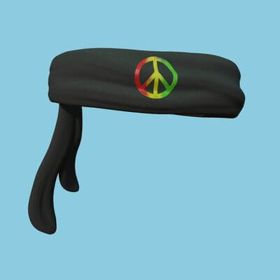 Bandanna 03 - Peace Reggae 3D Model by gsommer