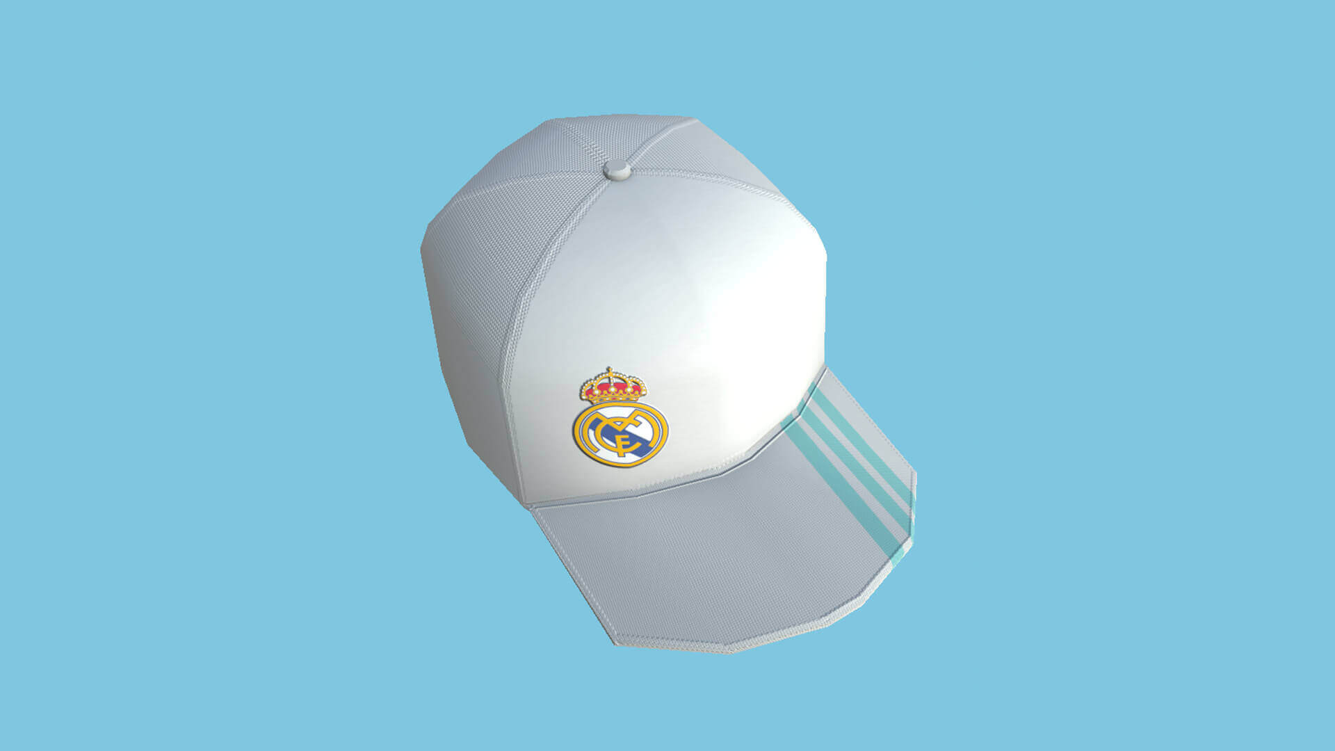 Baseball Cap 05 - Real Madrid 3D Model by gsommer