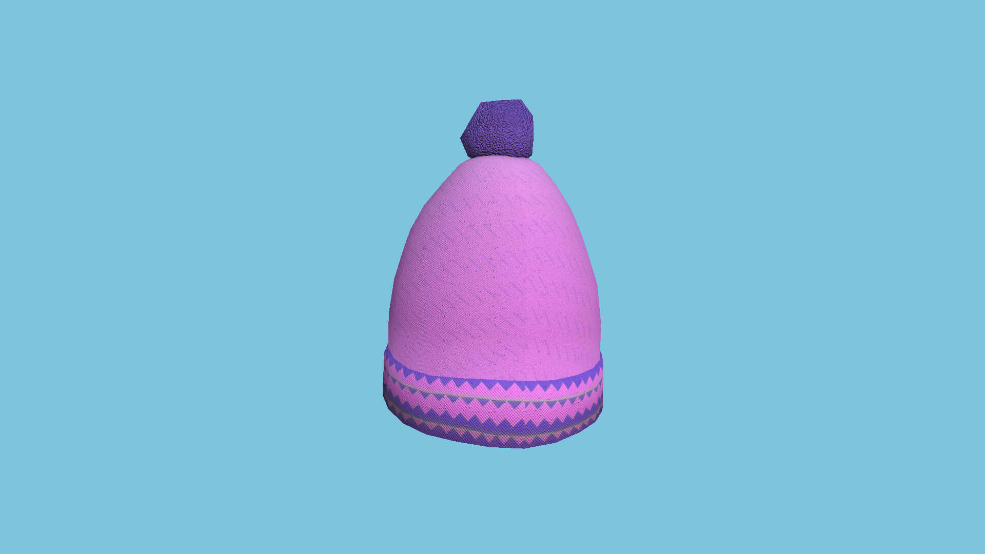 Beanie Cap Beanie Cap 04 - Pink Purple 3D Model by gsommer
