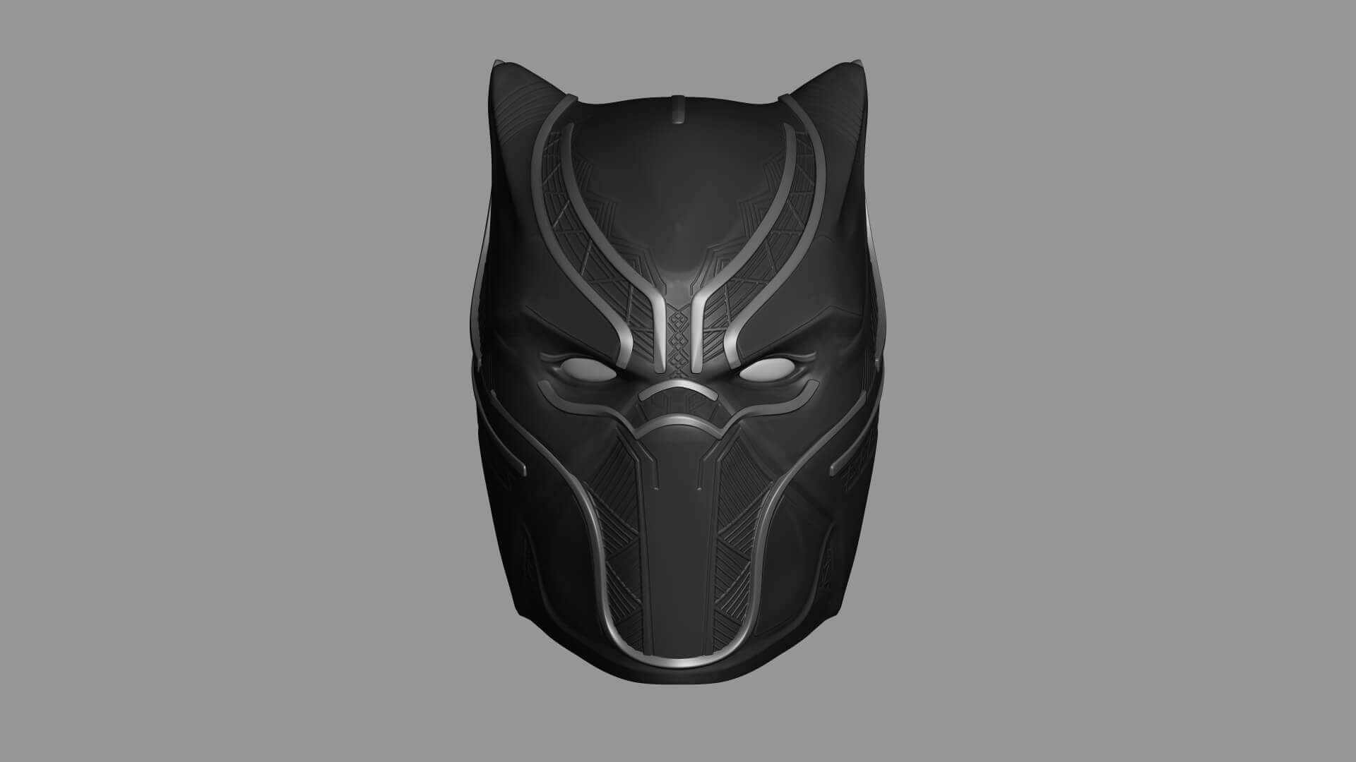 Black Panther Mask - 3D Model by gsommer