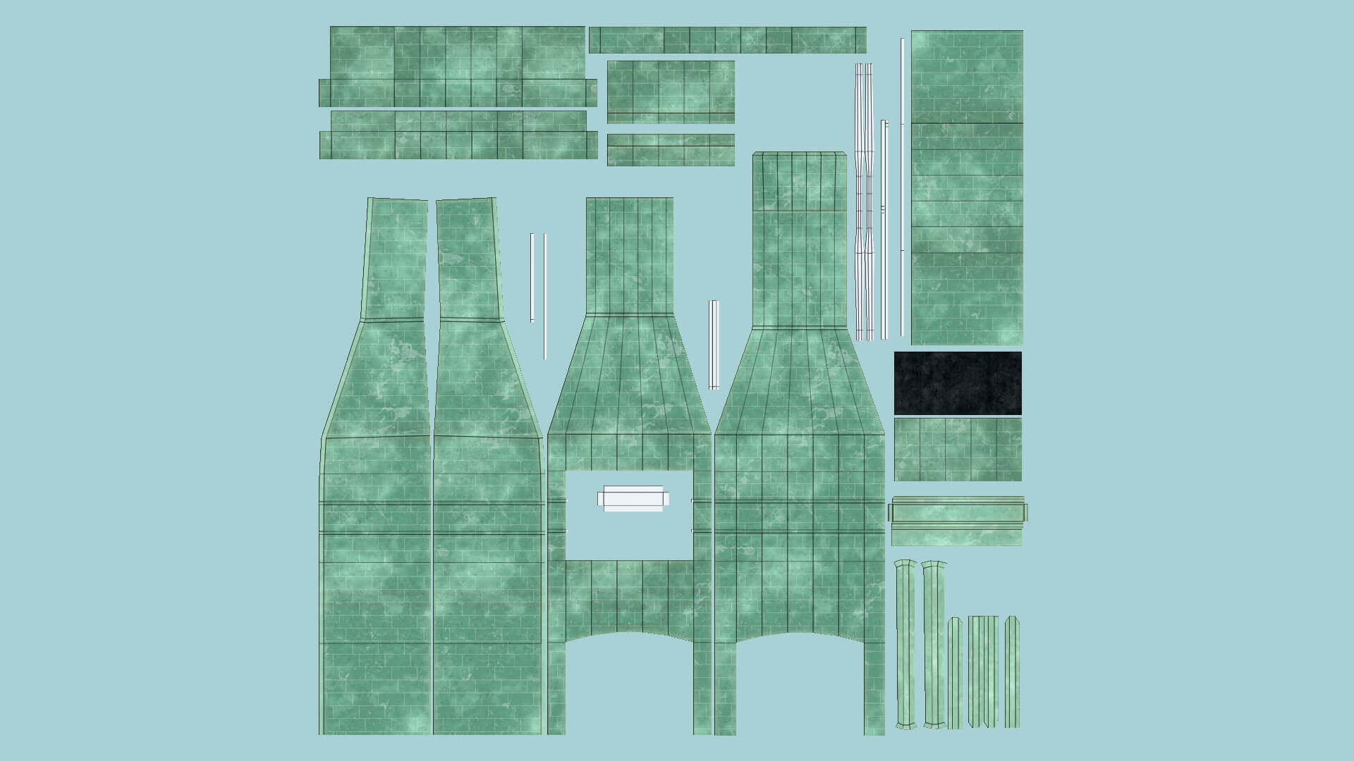 Brazilian Barbecue Grill 01 - Jade Brick 3D Model by gsommer