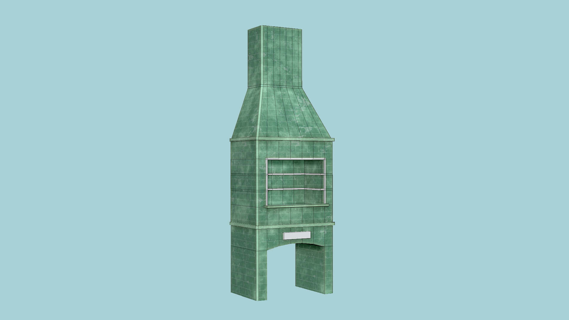 Brazilian Barbecue Grill 01 - Jade Brick 3D Model by gsommer