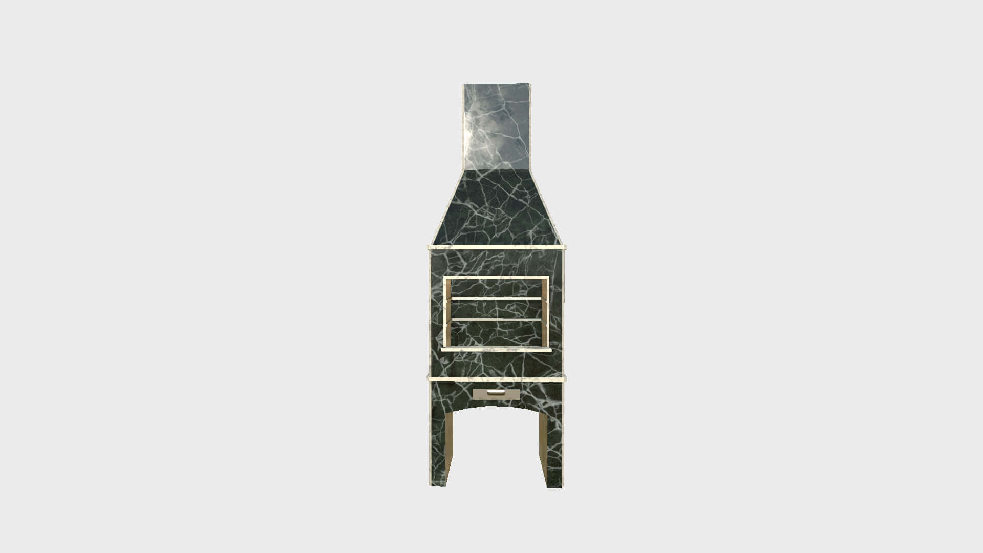 Brazilian Barbecue Grill 04 - Black Marble 3D Model by gsommer