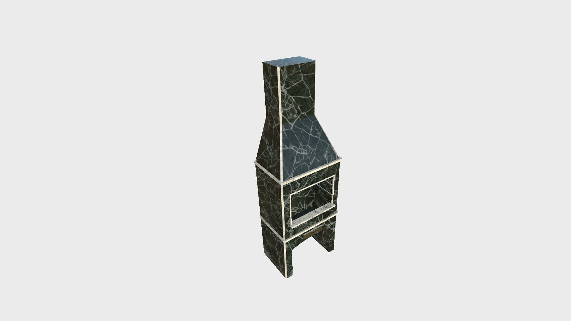 Brazilian Barbecue Grill 04 - Black Marble 3D Model by gsommer