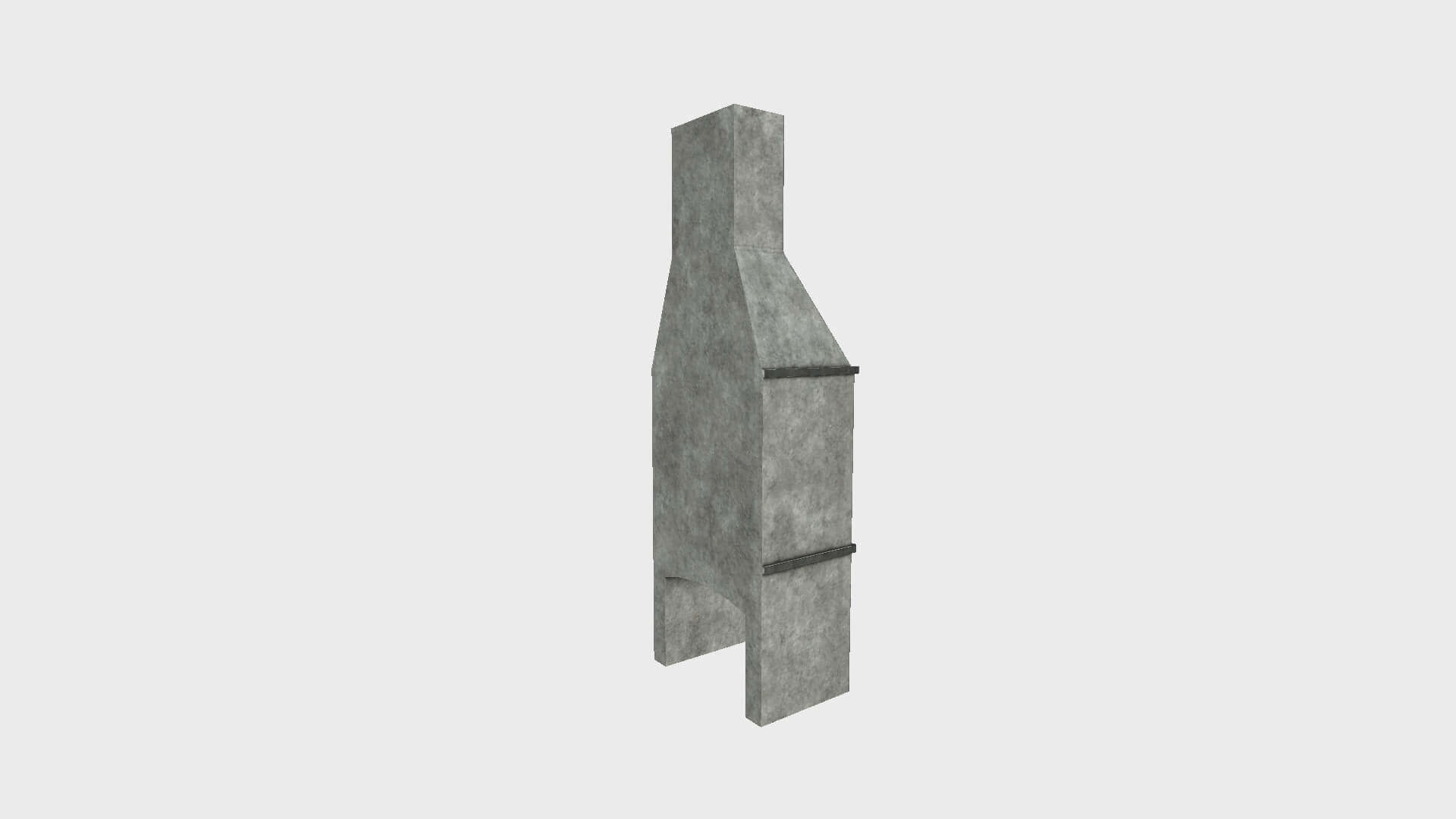 Brazilian Barbecue Grill 05 - Concrete 3D Model by gsommer