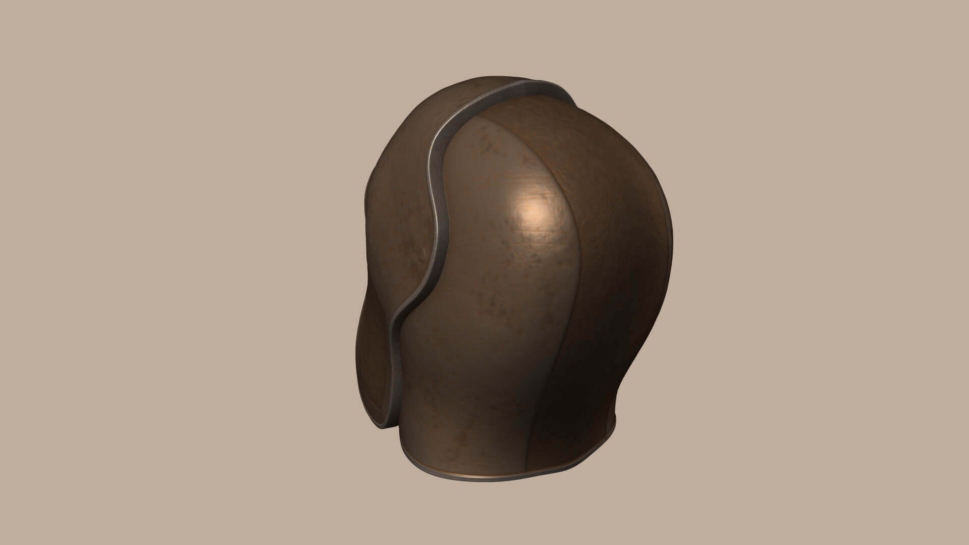 Bronze Rusted Medieval Helmet - 3D Model by gsommer