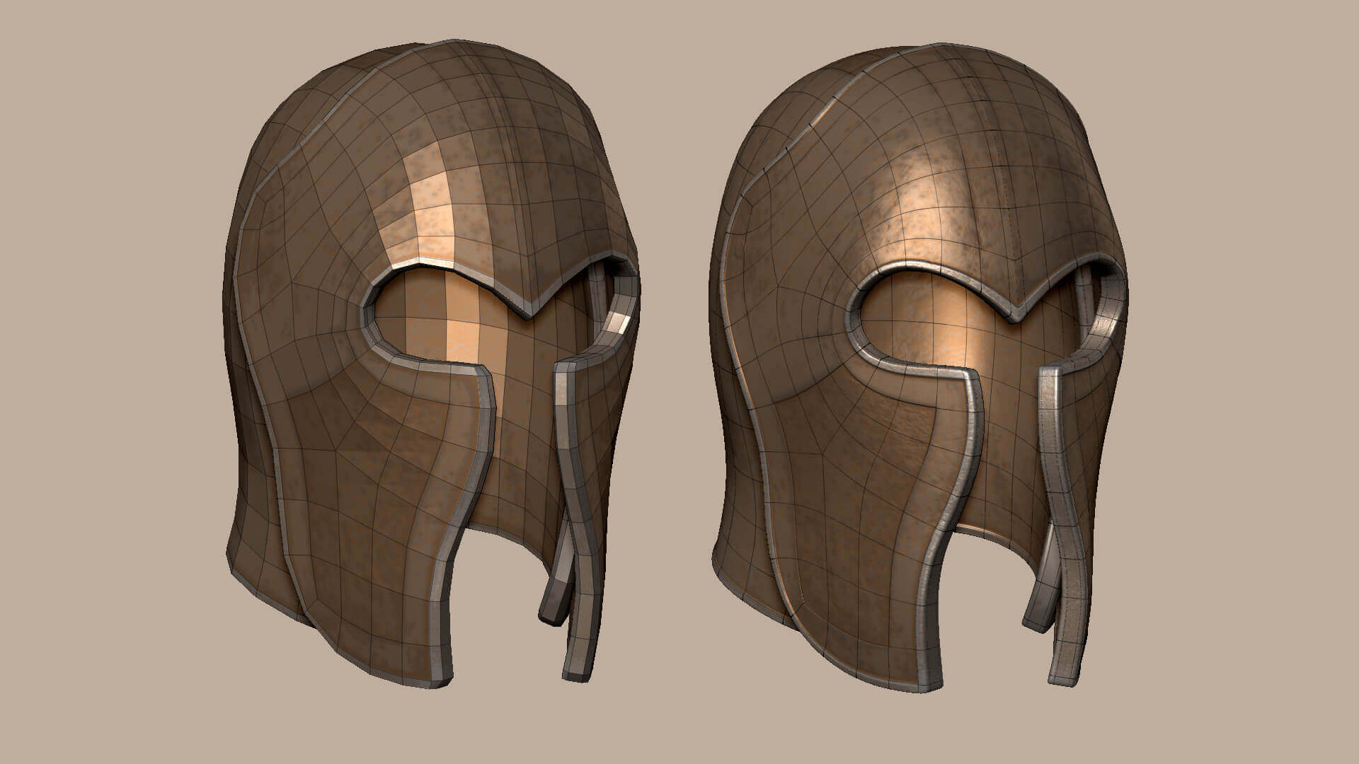 Bronze Rusted Medieval Helmet - 3D Model by gsommer
