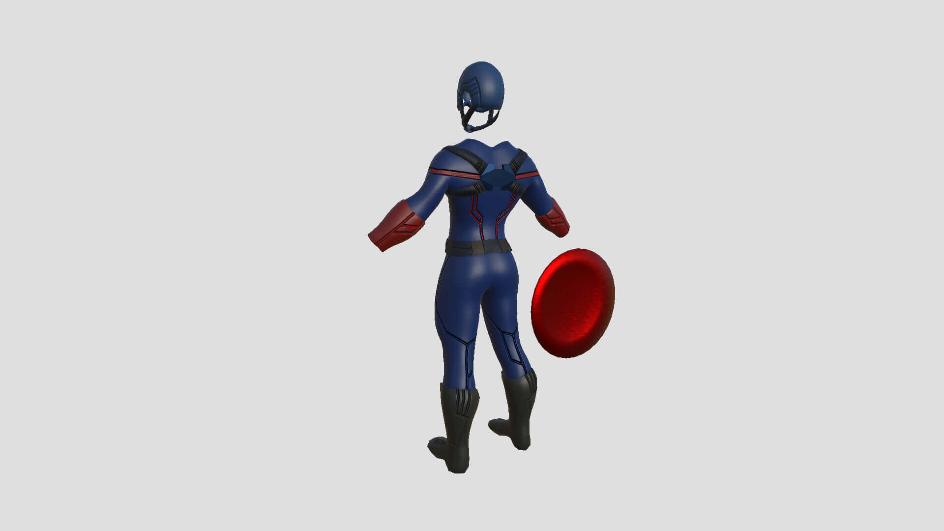 Captain America Costume 03 - Modern Red 3D Model by gsommer