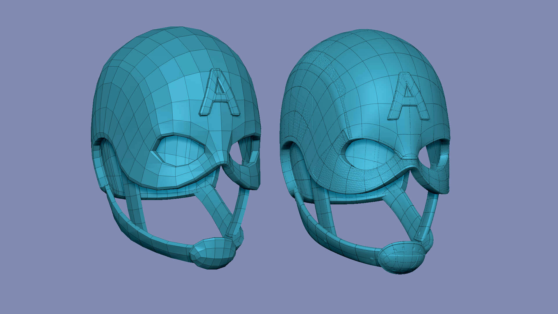 Captain America Helmet - 3D Model by gsommer