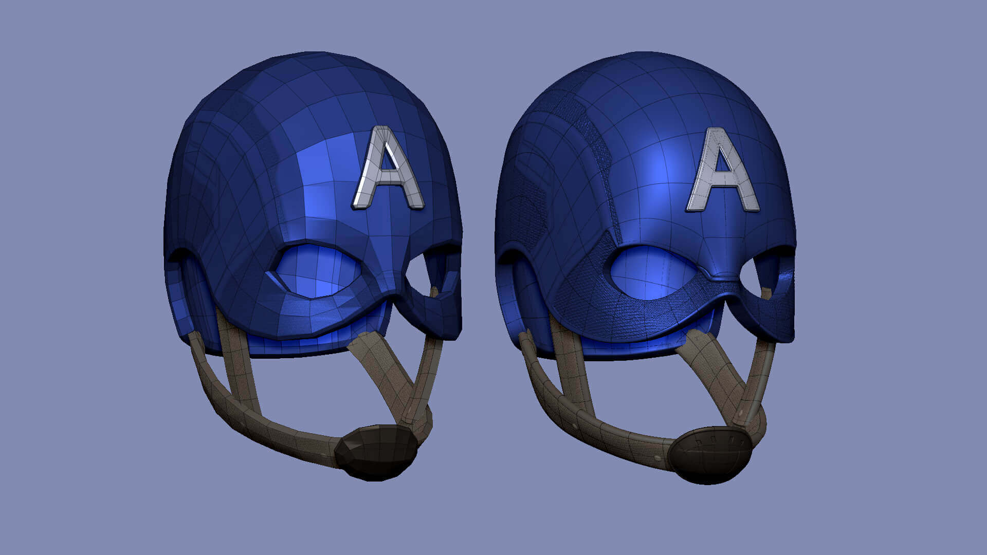 Captain America Helmet - 3D Model by gsommer