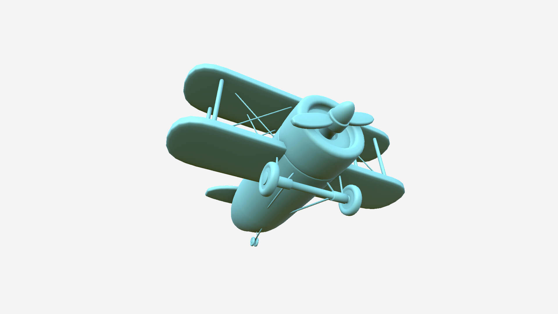 Cartoon Airplane 01 - Red 3D Model by gsommer