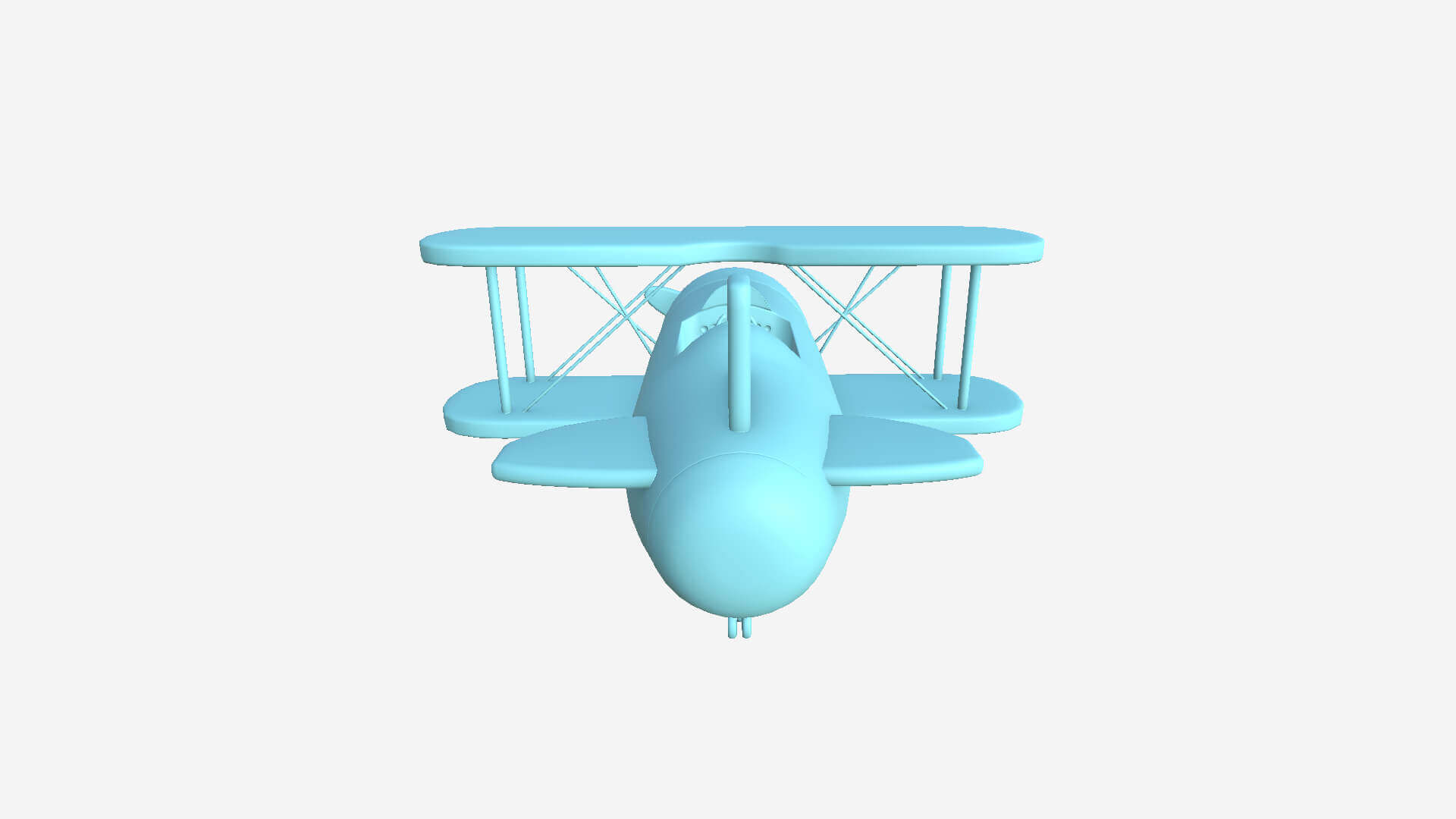 Cartoon Airplane 07 - Blue and Purple 3D Model by gsommer