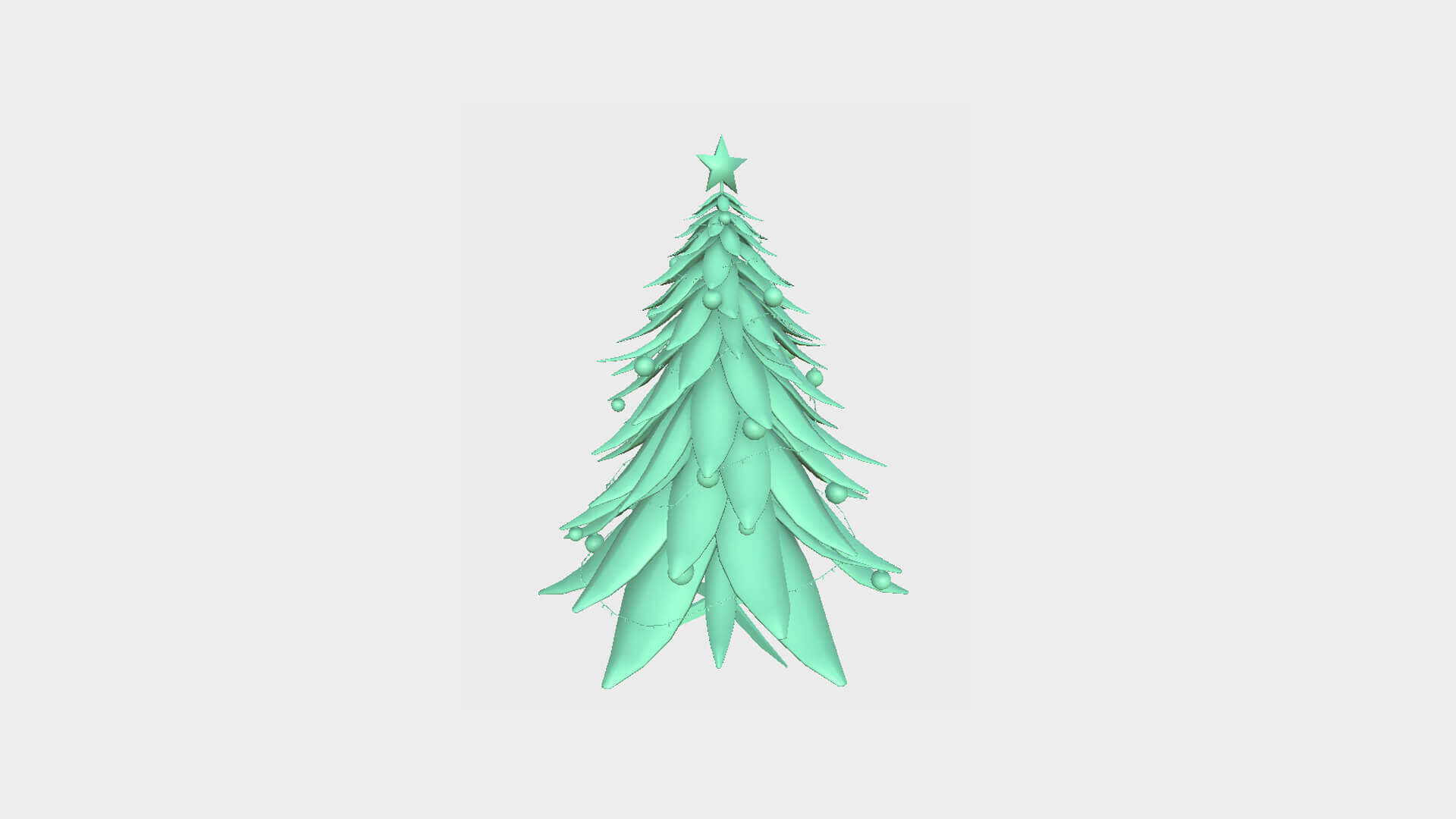Cartoon Christmas Tree 01 - Red 3D Model by gsommer