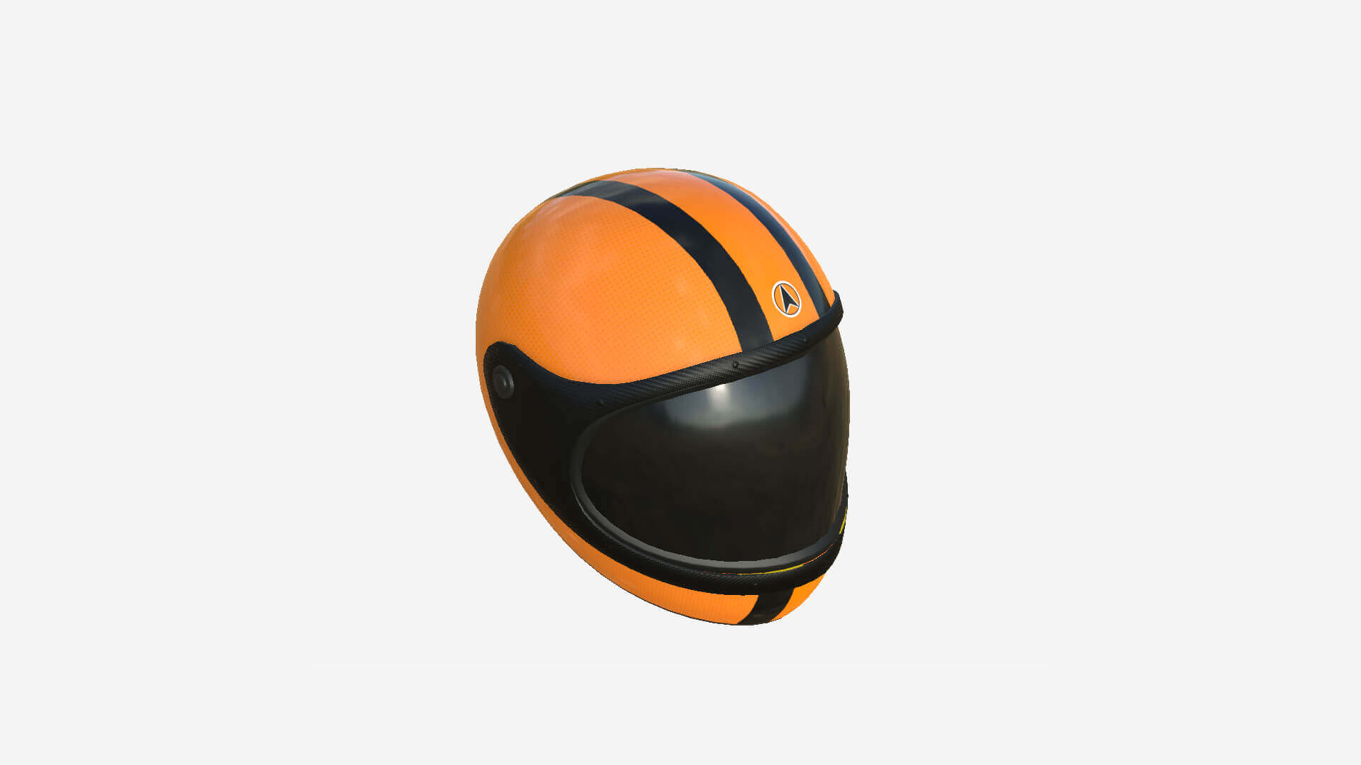 Cartoon Kart Helmet 09 - Orange 3D Model by gsommer