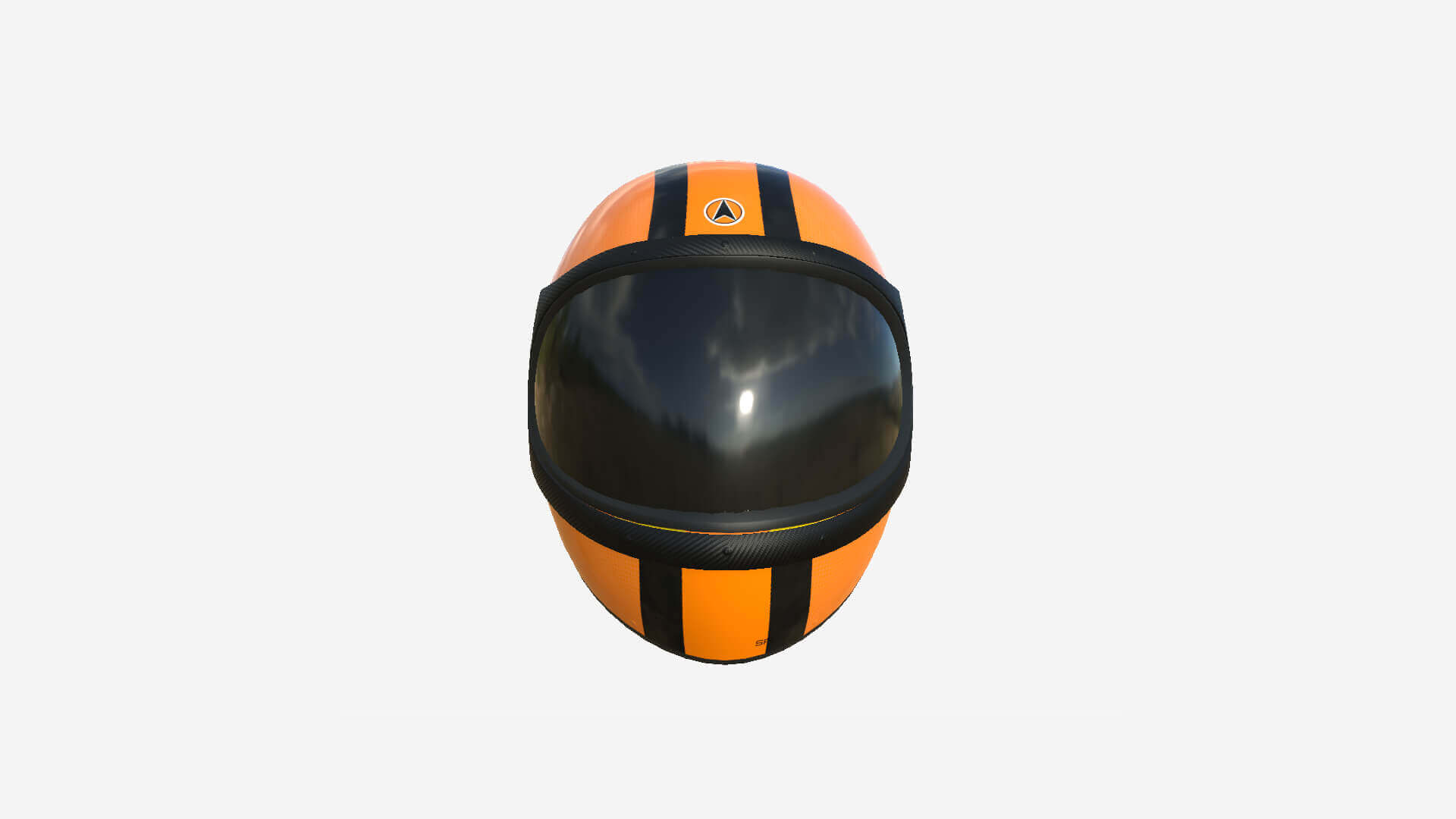 Cartoon Kart Helmet 09 - Orange 3D Model by gsommer