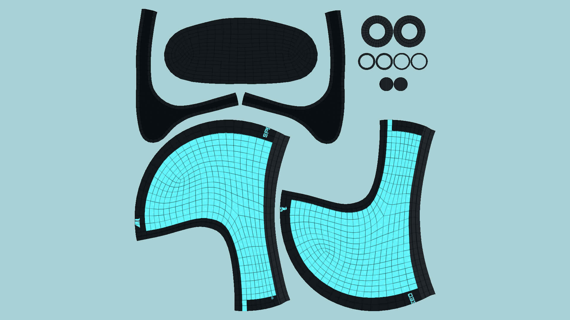 Cartoon Kart Helmet 10 - Light Blue 3D Model by gsommer