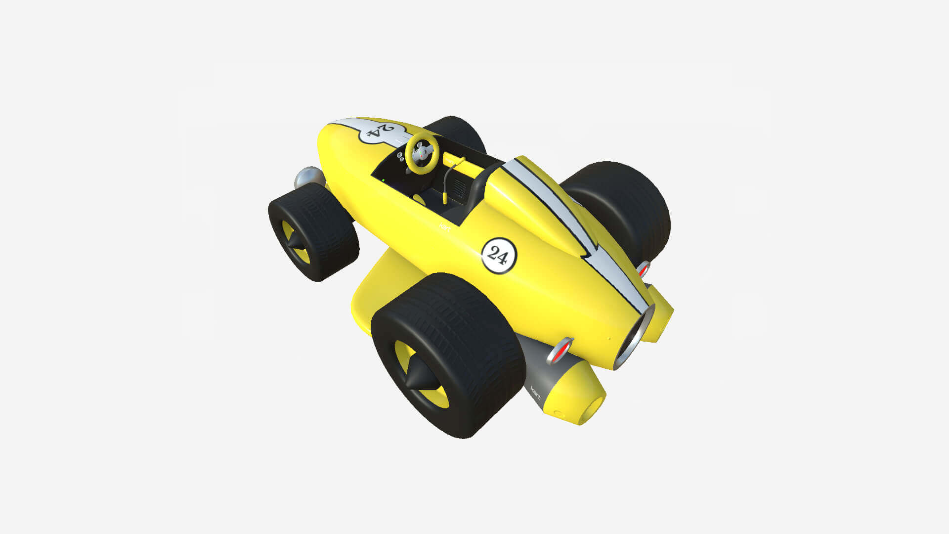 Cartoon Kart Model B 06 - Yellow by gsommer