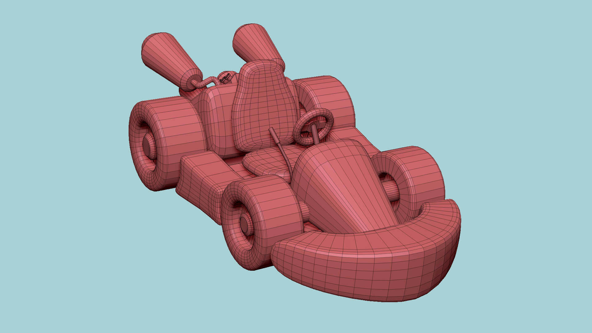 Cartoon Kart Model C 02 - Blue by gsommer