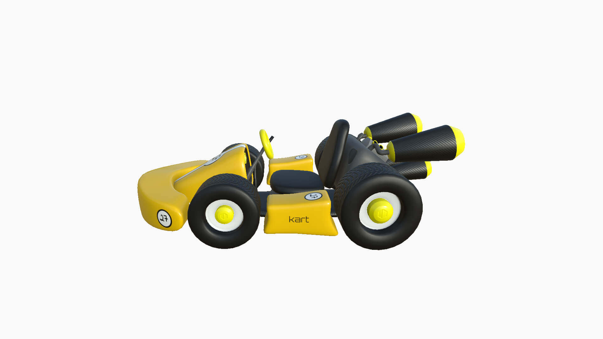 Cartoon Kart Model C 03 - Yellow by gsommer