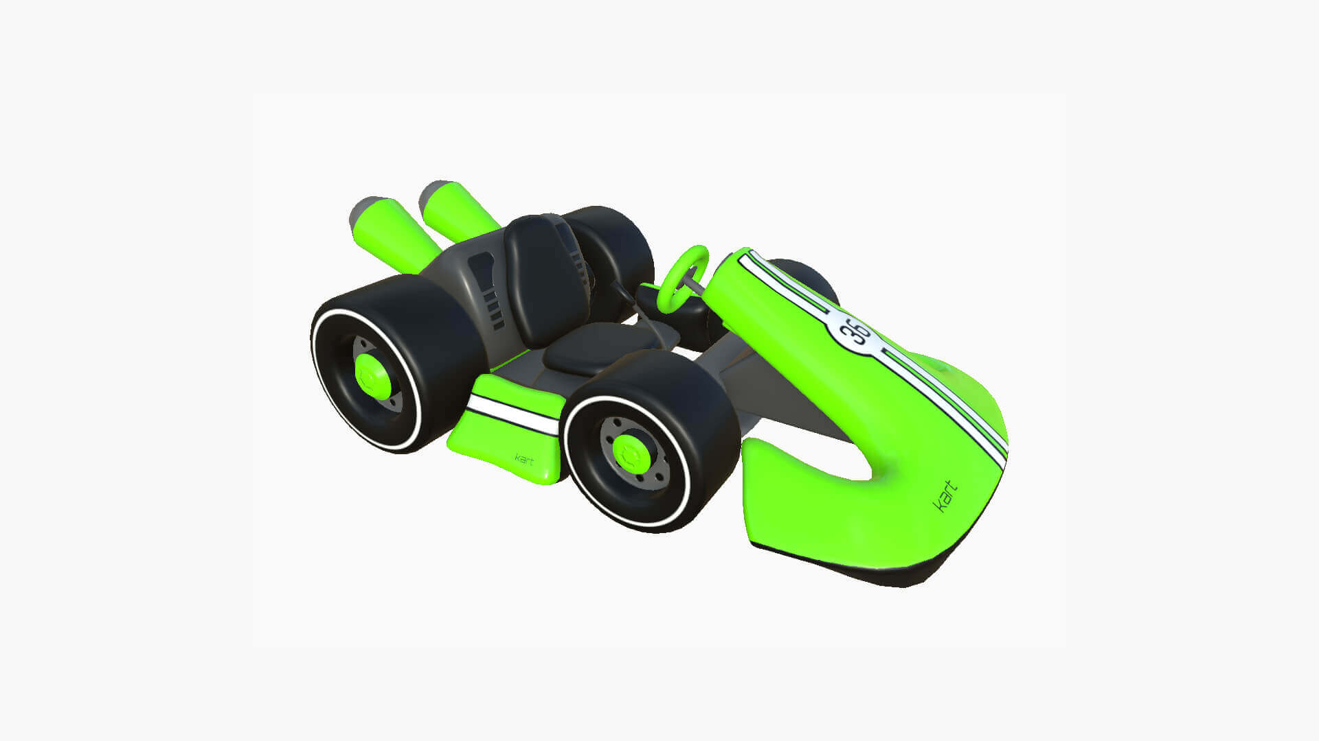 Cartoon Kart Model D 04 - Green by gsommer