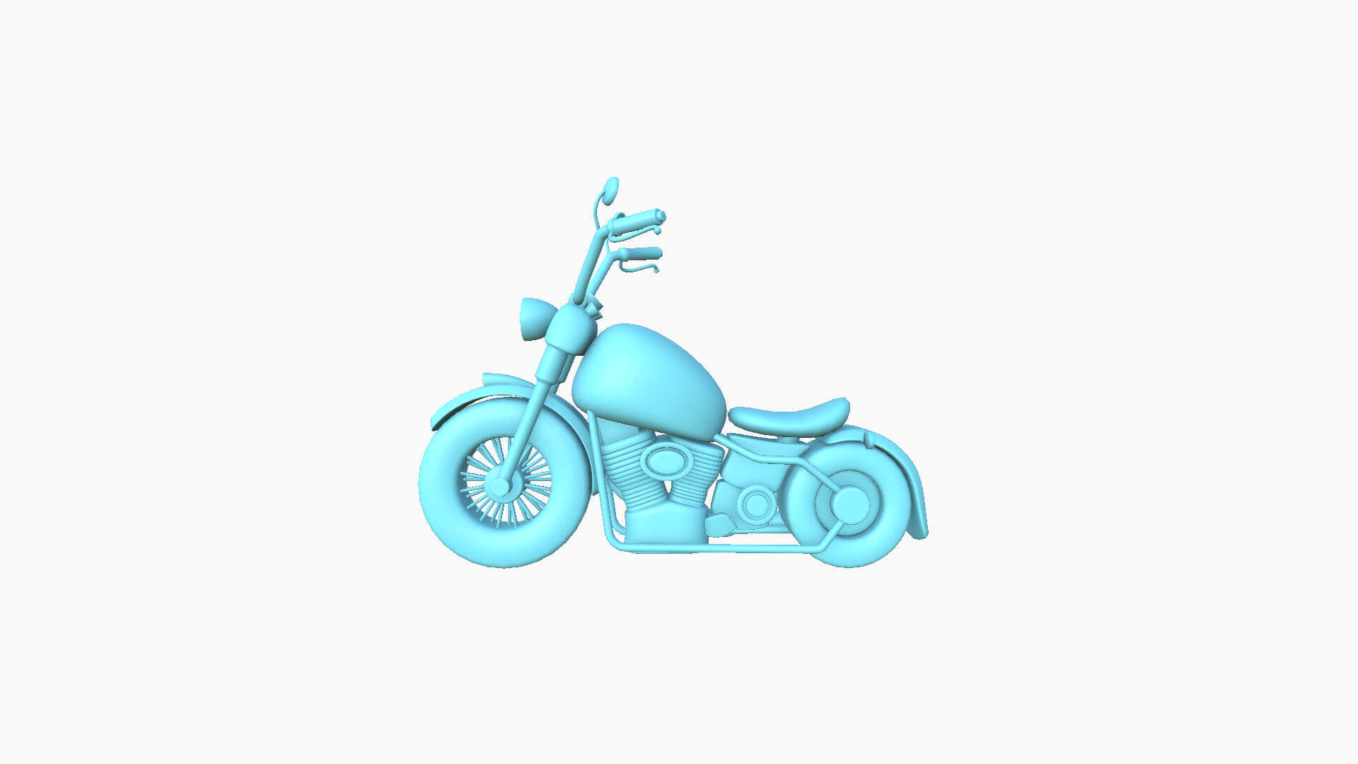 Cartoon Motorcycle Model A 02 - Blue by gsommer