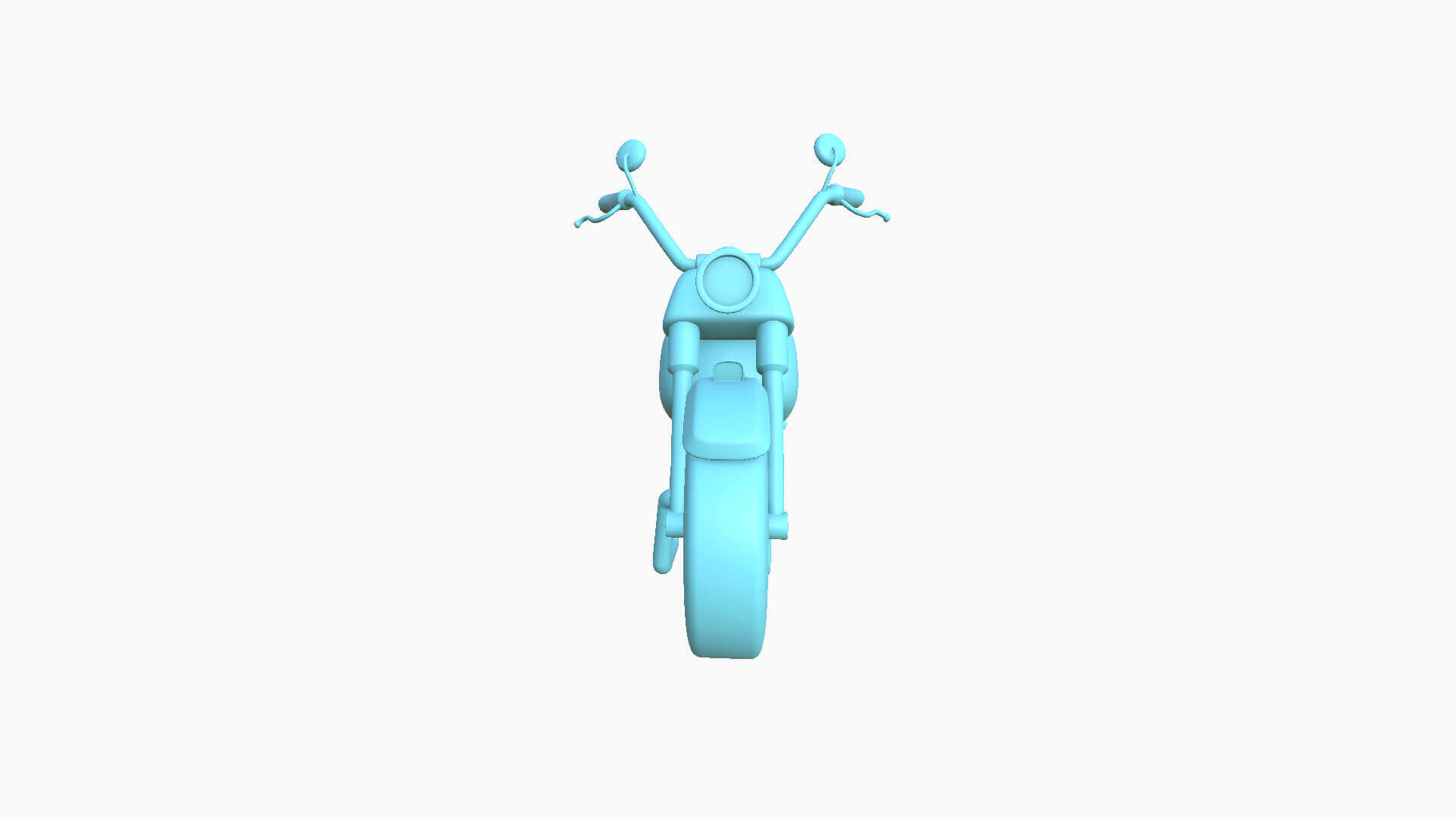 Cartoon Motorcycle Model A 02 - Blue by gsommer
