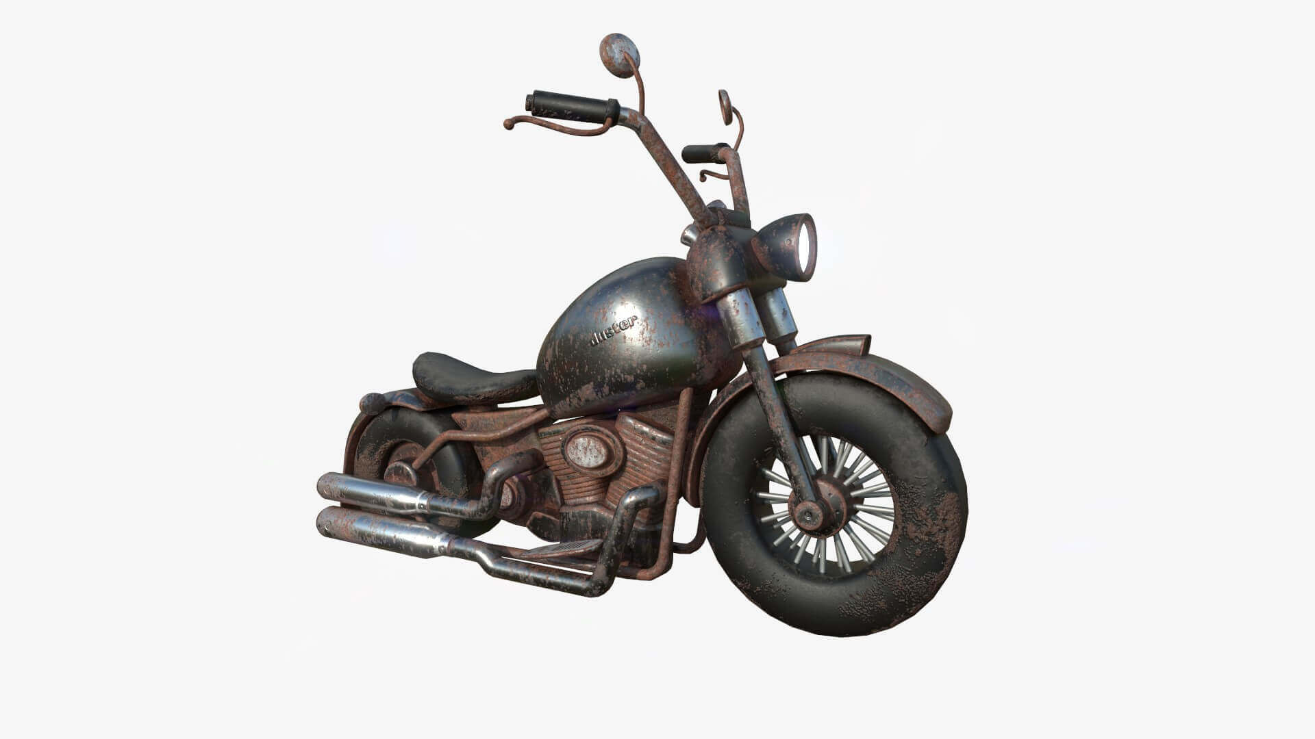 Cartoon Motorcycle Model A 20 - Rust by gsommer