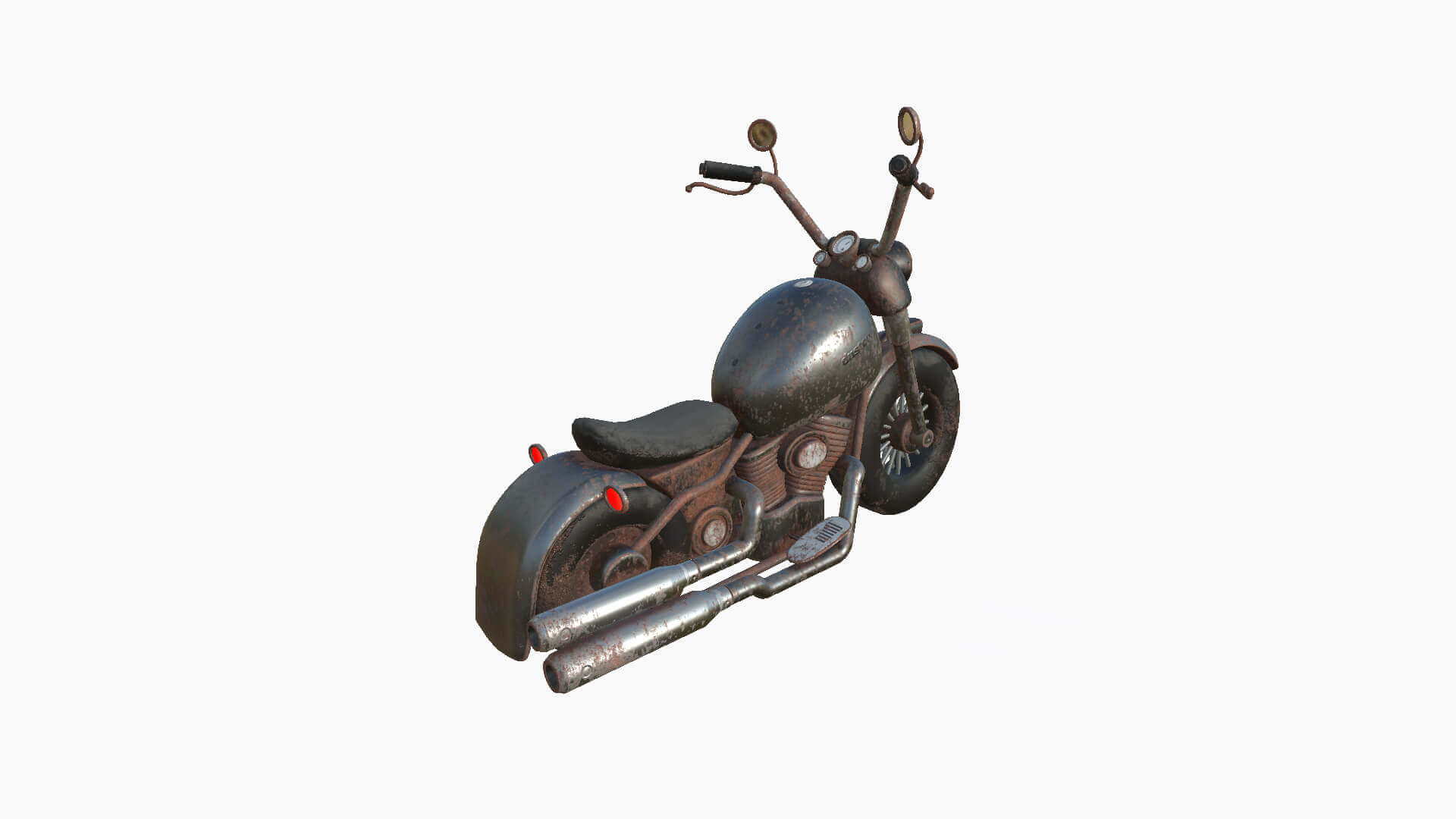 Cartoon Motorcycle Model A 20 - Rust by gsommer